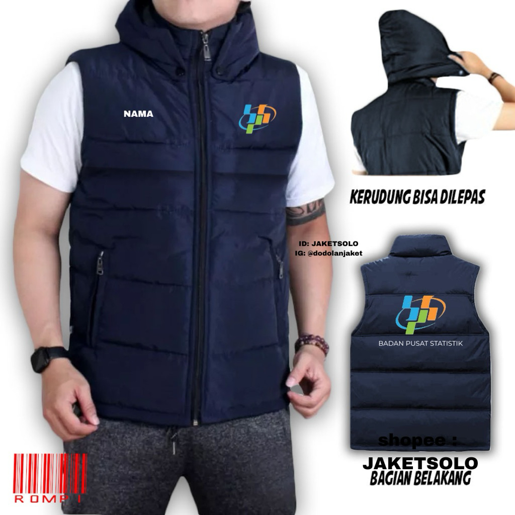 Jual JAKET ROMPI VEST SERAGAM BPS BADAN PUSAT STATISTIK | Shopee Indonesia