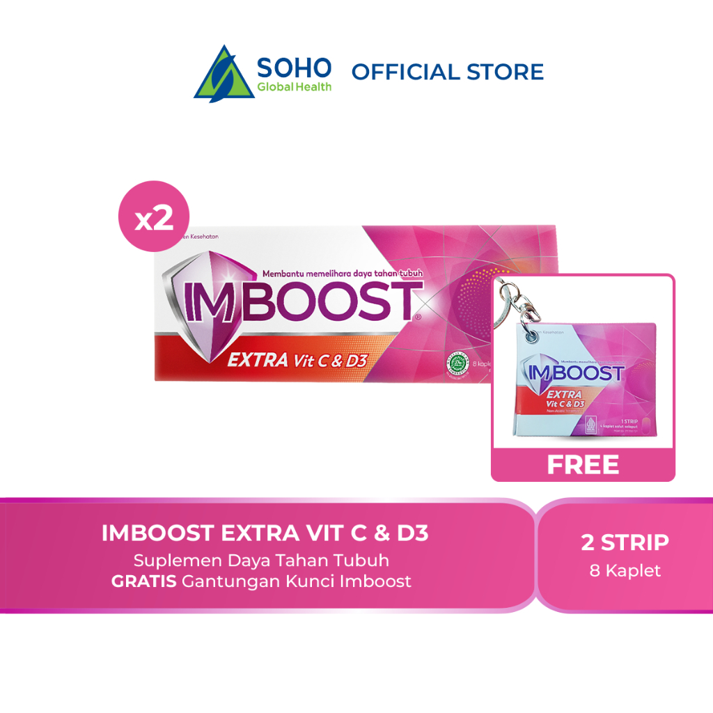 Jual Imboost Extra Vit C & D3 Suplemen Tablet Daya Tahan Tubuh Non ...