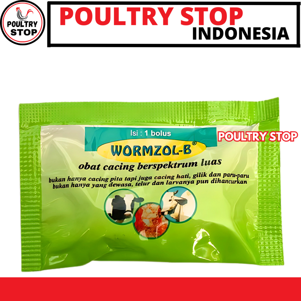 Jual WORMZOL B 1 BOLUS SACHET - Obat Cacing Bolus Sapi Kerbau Kuda ...
