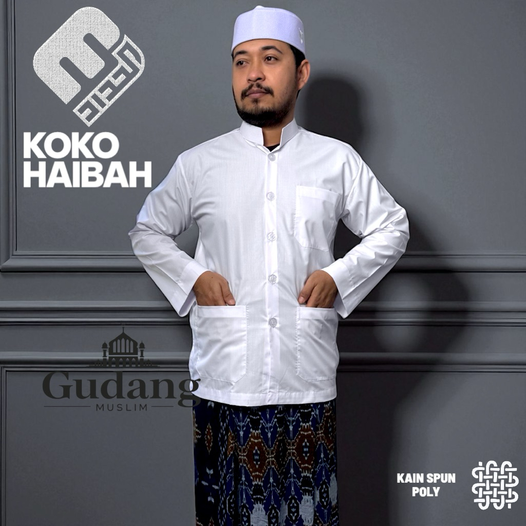 Jual baju koko putih model ammu merk elhaddad | Shopee Indonesia