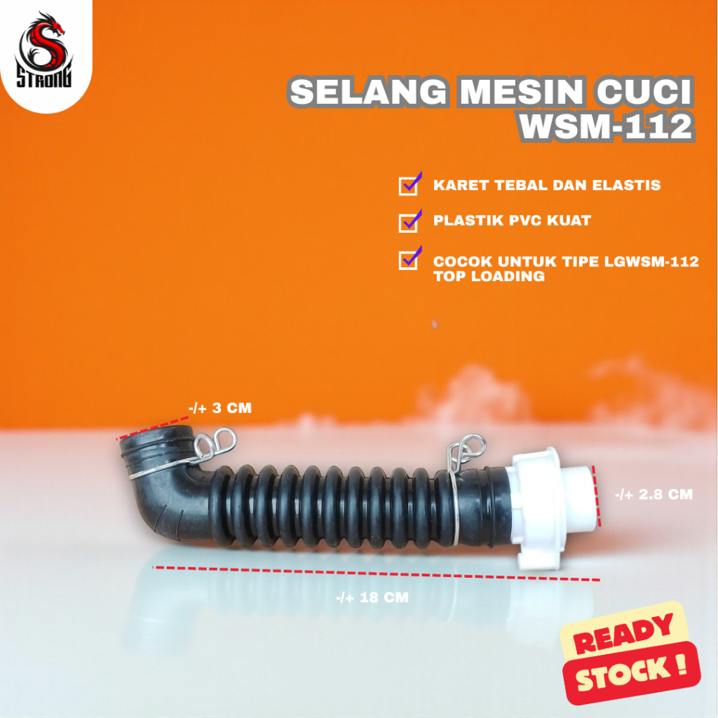 Jual STRONG Karet Selang Pembuangan Air Mesin Cuci 1 Tabung model ...