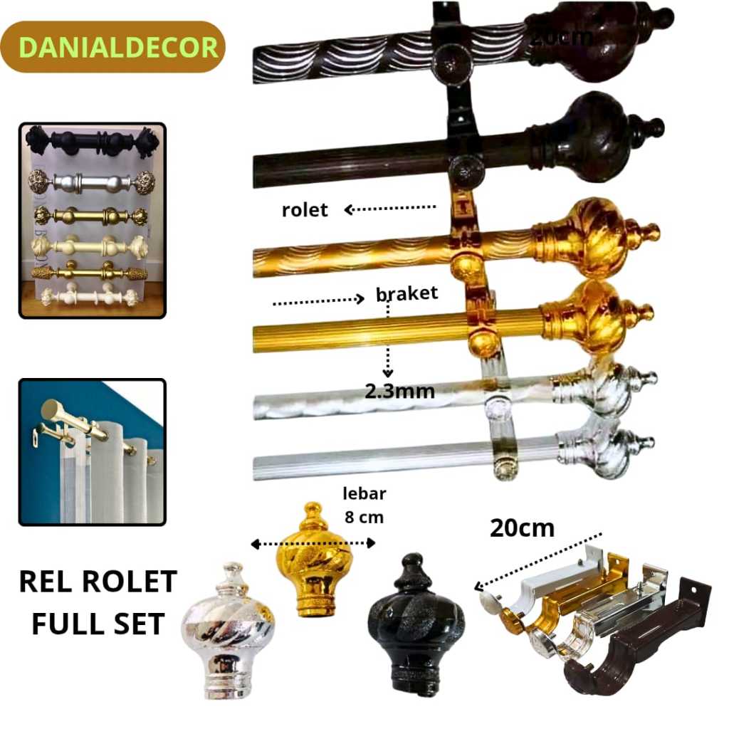 Jual Batang Gorden Rel Ulin Full Set Besi Rolet | Ukuran Lengkap 55 ...
