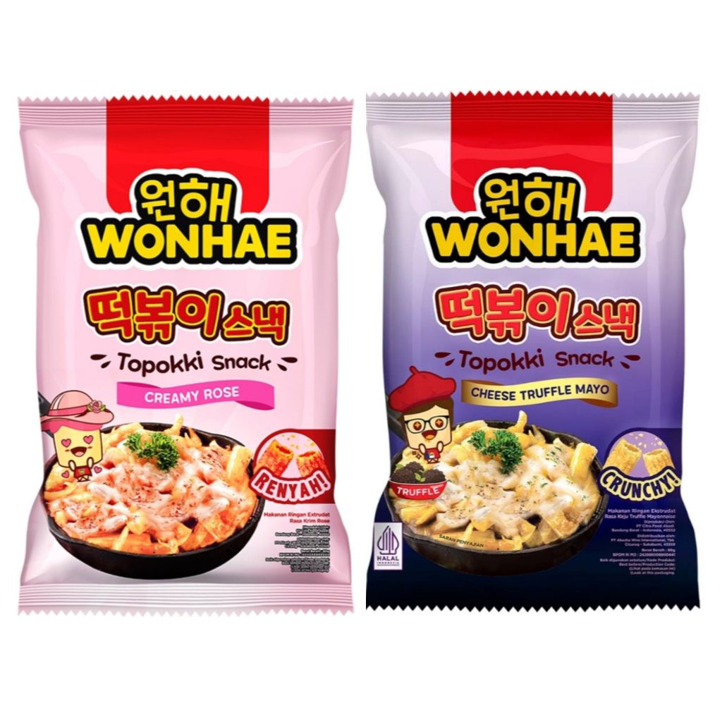 Jual WONHAE Topokki Snack Creamy Rose keju truffle mayo | Shopee Indonesia
