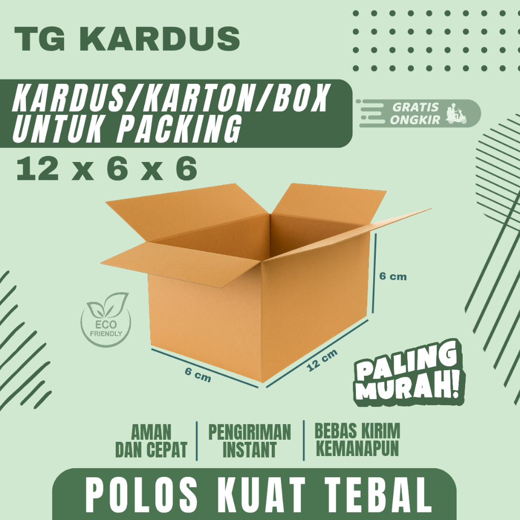 Jual Karton box Kardus Packing Ukuran 12x6x6 Polos Box Cogurated tebal ...