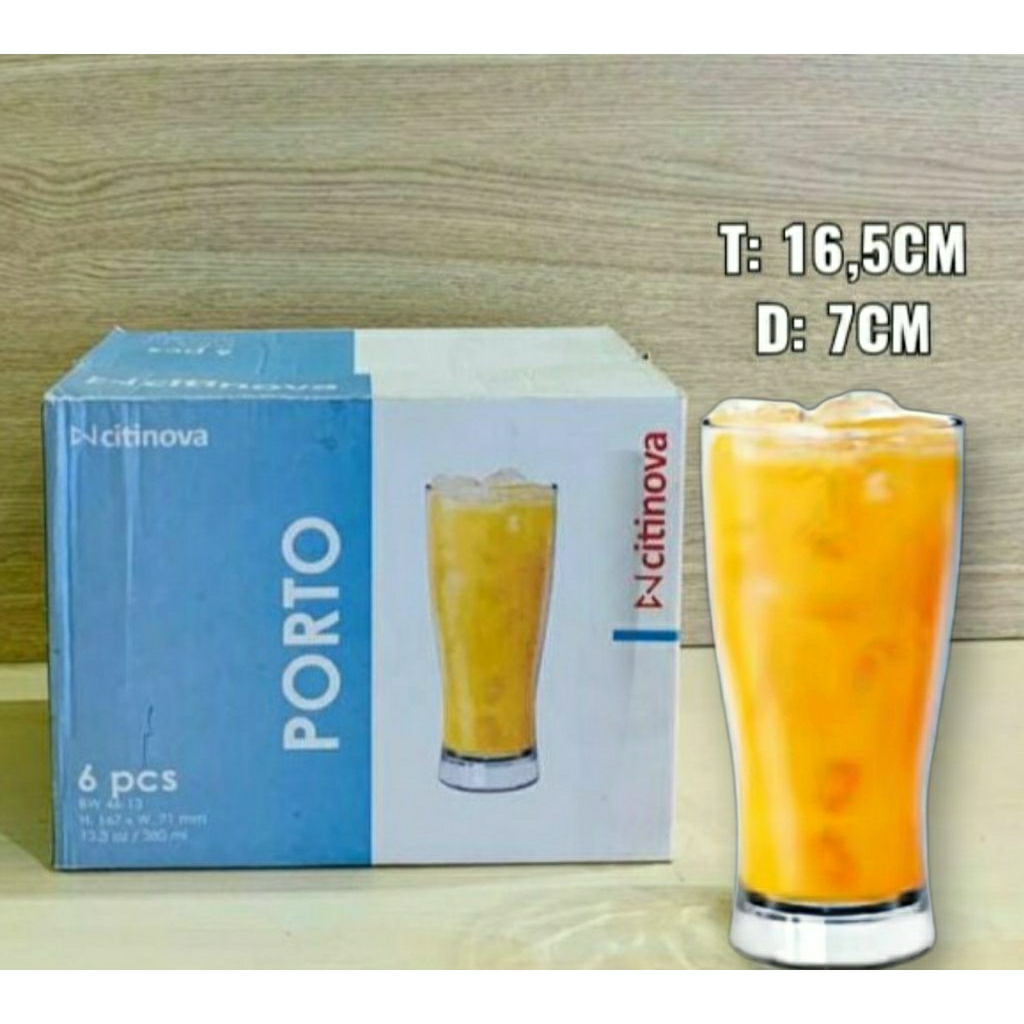 Jual Gelas Jus Kaca Citinova Porto | Shopee Indonesia