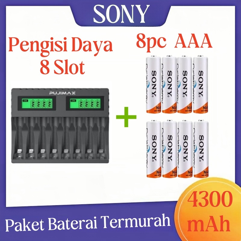 Jual Sony Baterai Cas AAA 4300mAh Rechargeable 1.2v Batere Isi Ulang ...