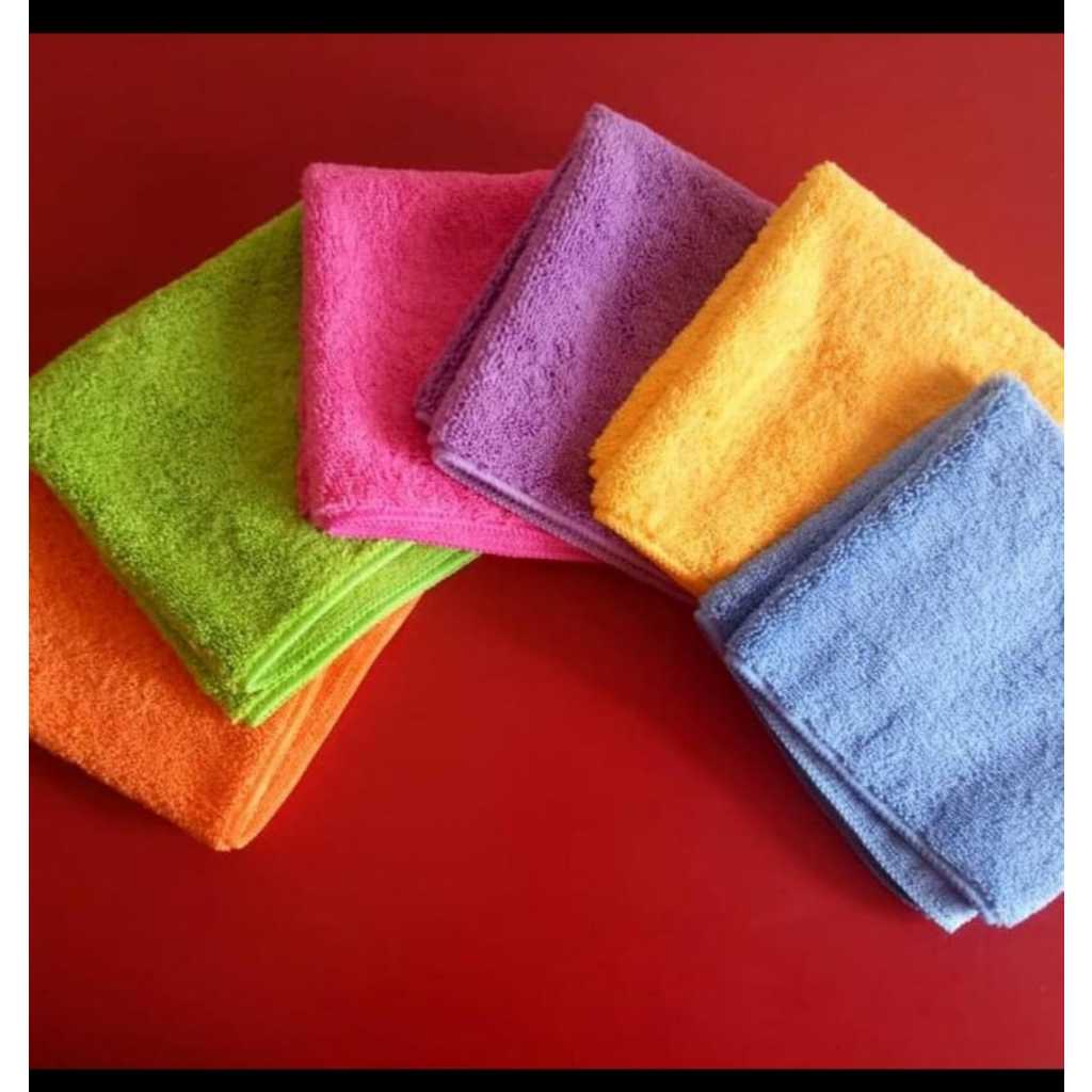 Jual Lap Fiber Microfiber Warna Warni Serbaguna Awet Kuat Murah Tebal ...