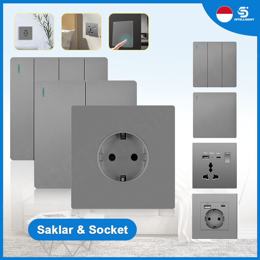 Jual Saklar Stop Kontak Saklar On Off Lampu Rumah Modern Saklar Dinding ...