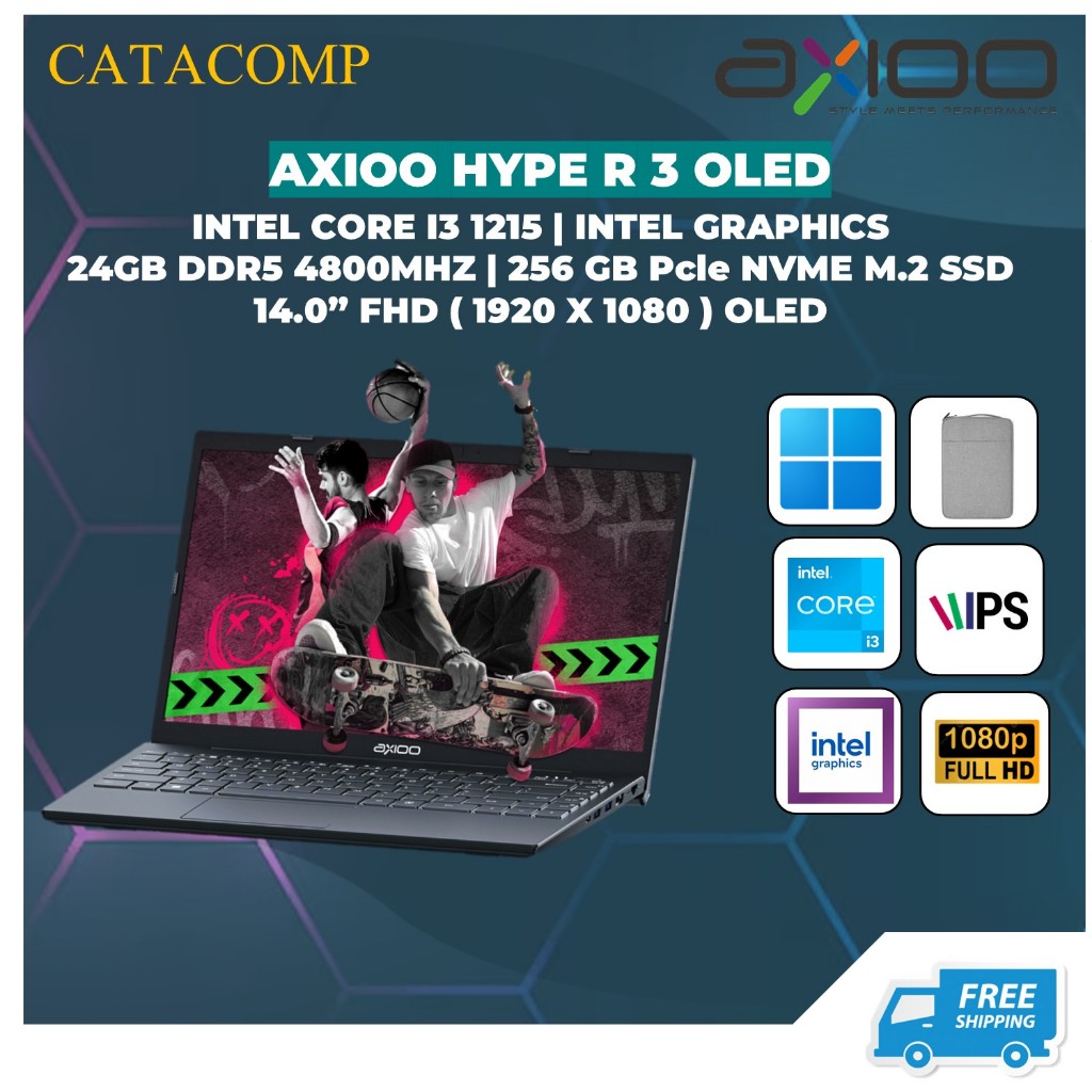 Jual AXIOO HYPE-R 3 OLED I3 1215 24GB 256GB W11 14.0FHD (UNDER 1KG ...