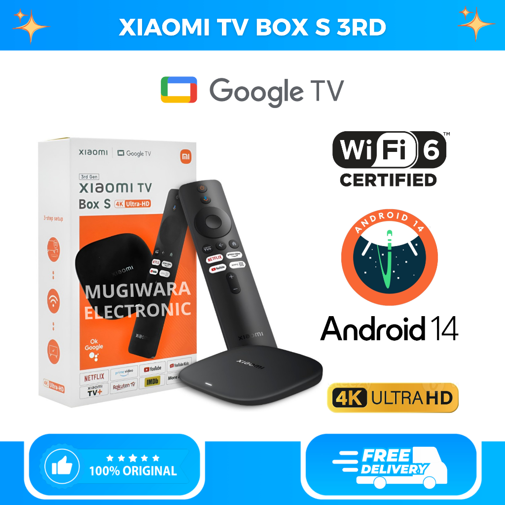 Jual Xiaomi TV Box S Gen 3 Mi Box S Gen 3 4K Ultra HD Smart Google TV ...