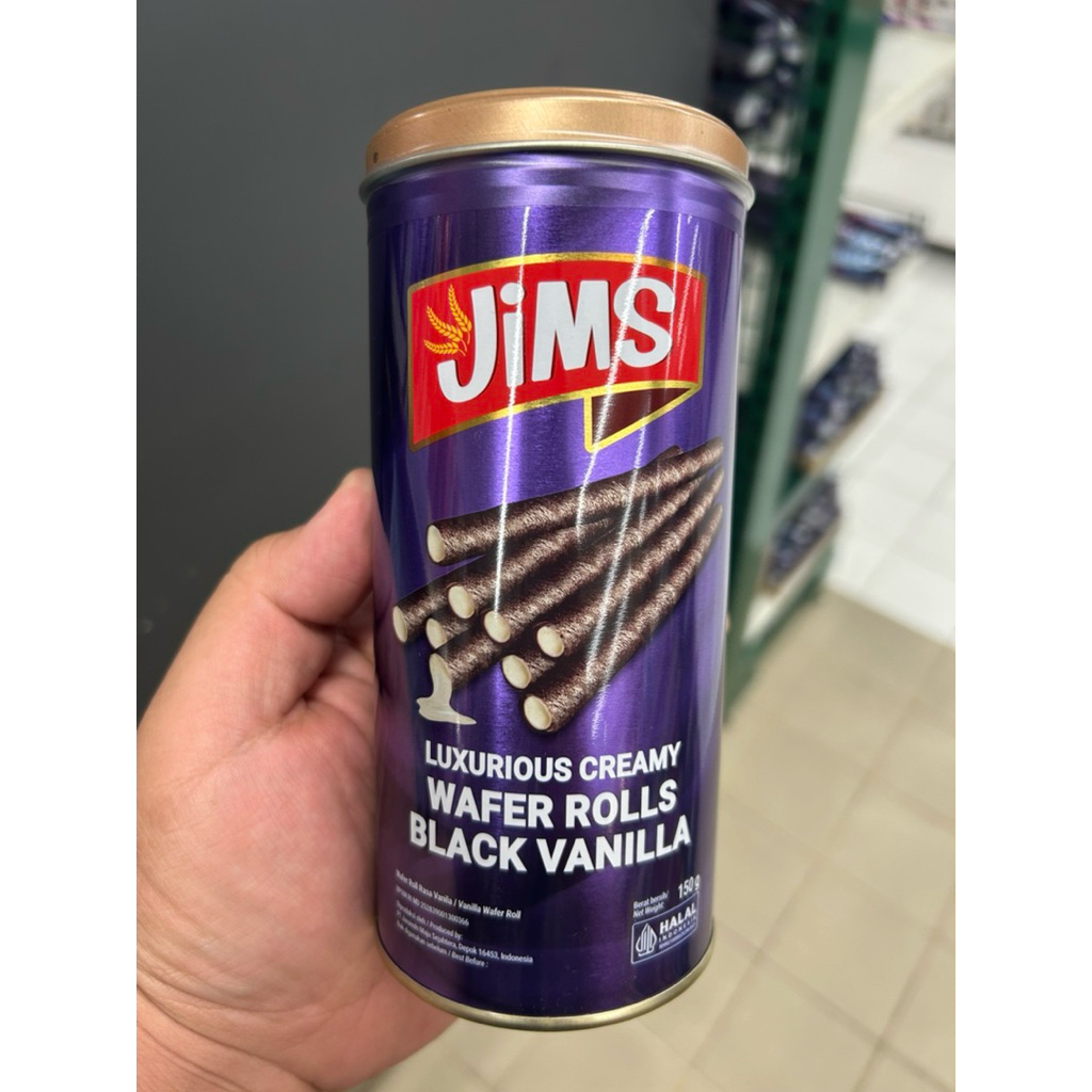 Jual JIMS wafer rolls kaleng 150gram | Shopee Indonesia