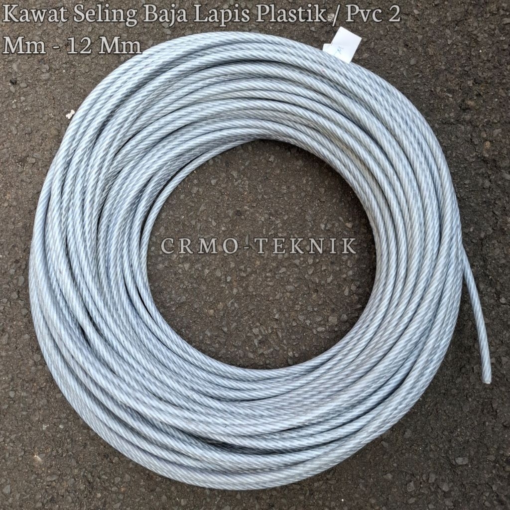 Jual Wire Rope / Seling Baja Lapis Pvc 8 mm 10 mm 12 mm Sling Baja ...