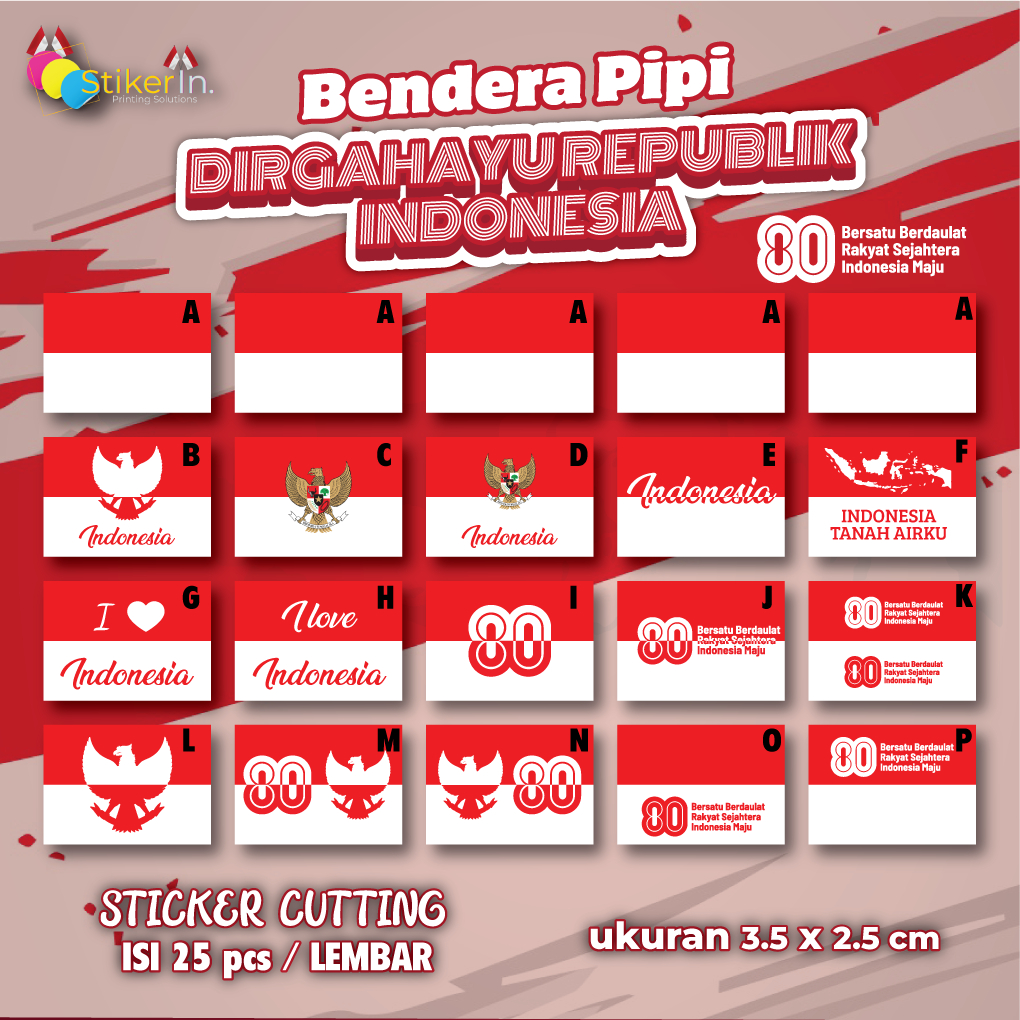 Jual STICKER PIPI BENDERA MERAH PUTIH / STICKER BENDERA MERAH PUTIH ...