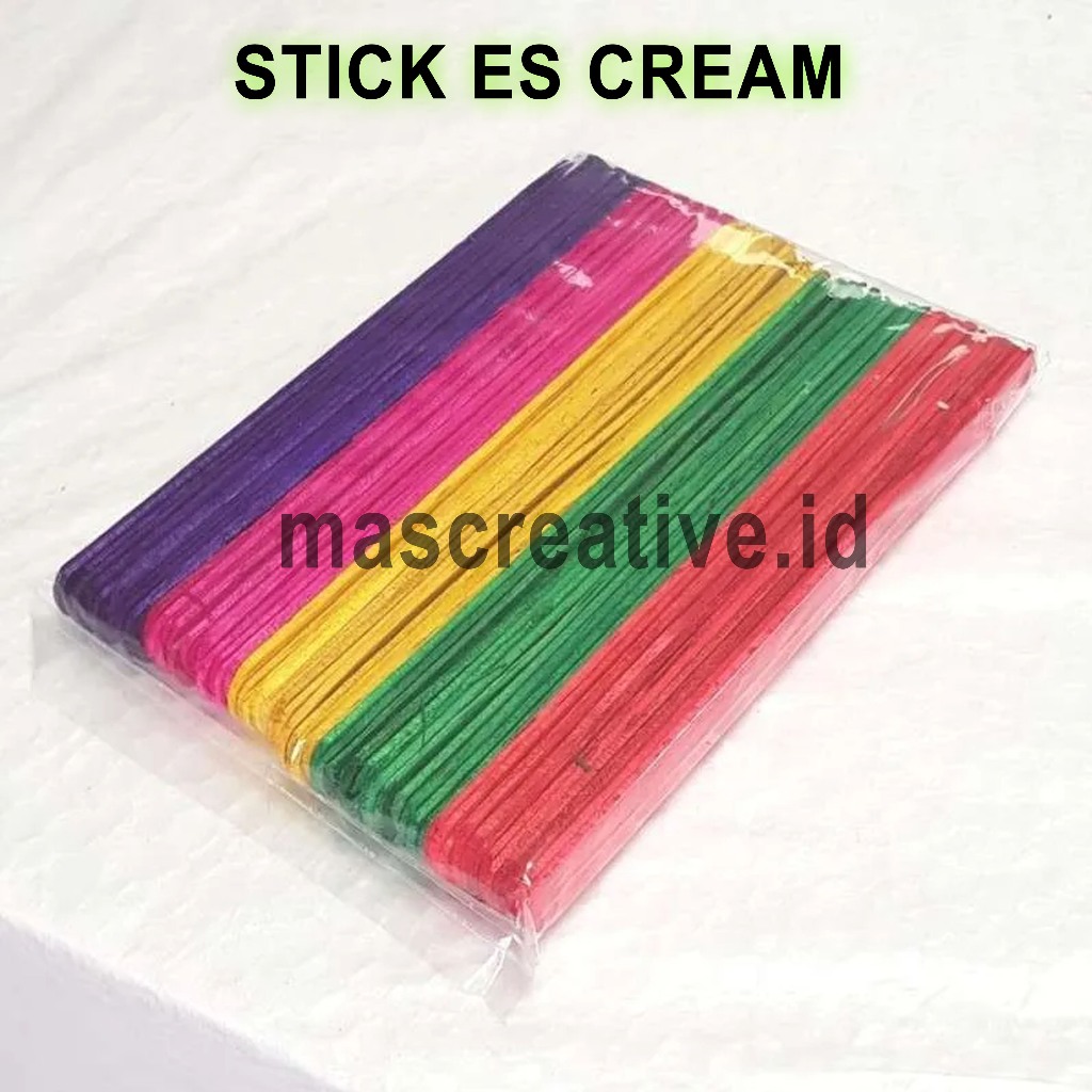 Jual Stick Es Krim Warna Kayu Per Strip / Stik Kreasi Sekolah Kerajinan ...