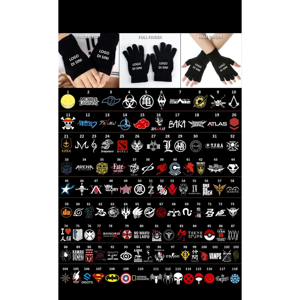 Jual Sarung Tangan Custom Sablon Logo Desain Sesukamu | Shopee Indonesia