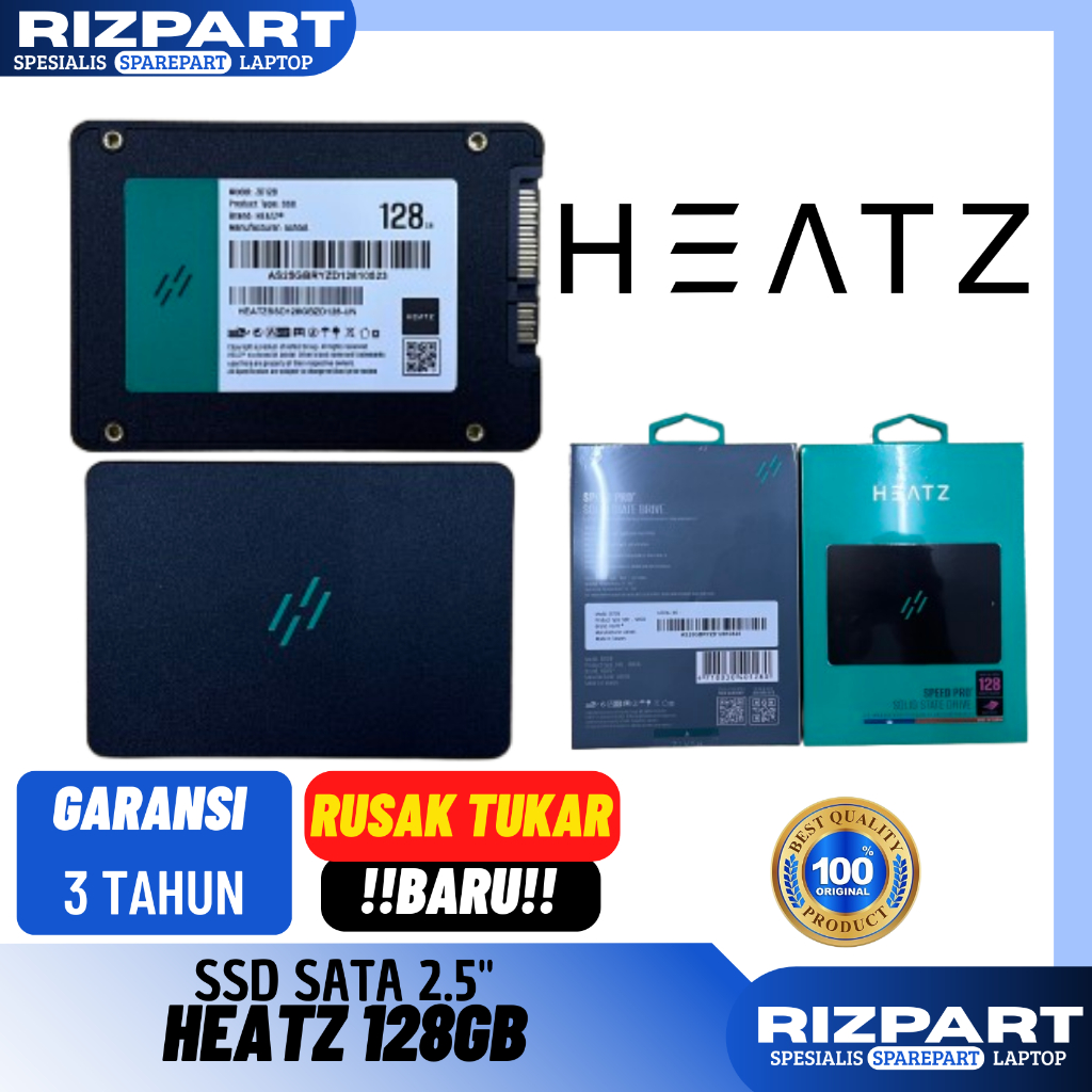 Jual (SOLUSI LAPTOP LEMOT) SSD Solid State Drive HEATZ 128GB HEATZ ...