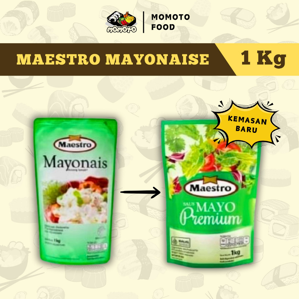 Jual Maestro Mayonais 1 kg 1000 gram Original Halal Mayo Mayones ...