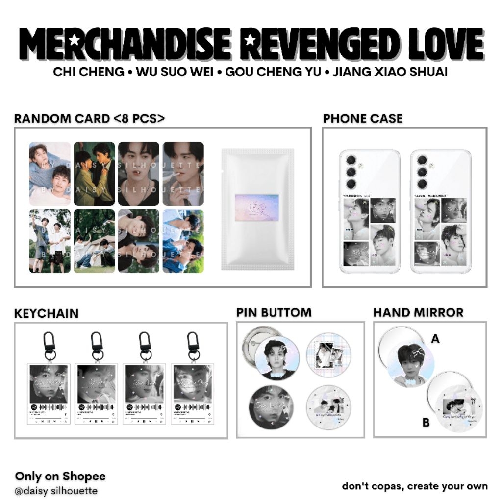 Jual MERCHANDISE REVENGED LOVE || PHOTOCARD RANDOM CARD | PHONE CASE ...