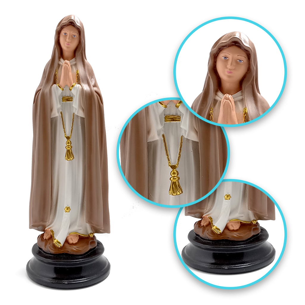 Jual Patung Bunda Maria Fatima 30 CM Warna Coklat - Patung Doa Devosi ...