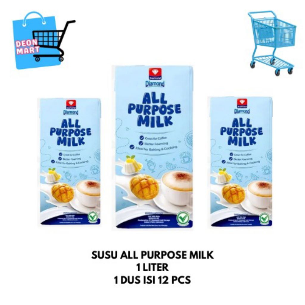 Jual PROMO Susu All Purpose Milk 1 LITER 1 DUS (12 Liter) | Shopee ...