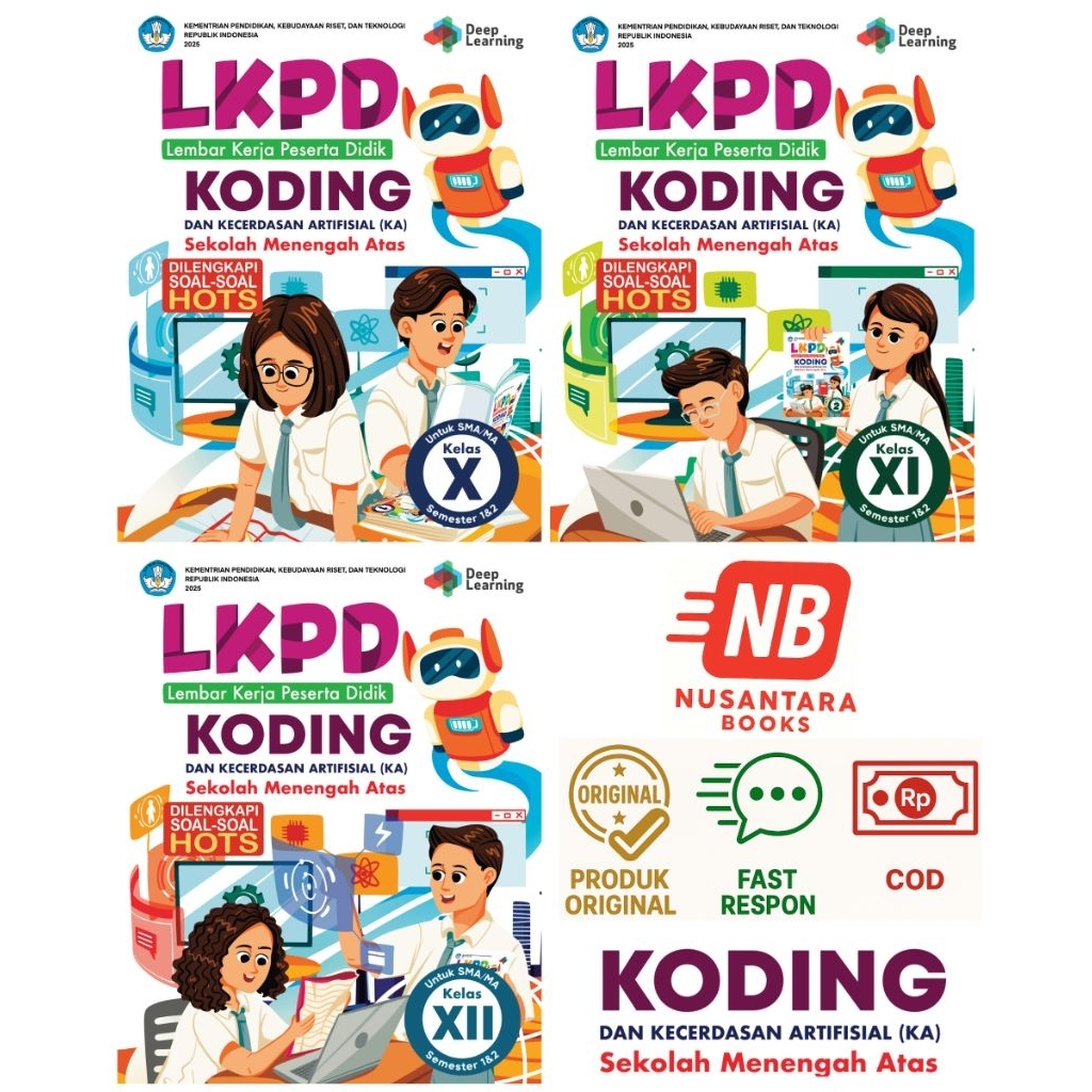 Jual LKPD Koding & Kecerdasan Artifisial (KA) SMA Kelas 10 , 11 , 12 Semester 1&2 | Shopee Indonesia