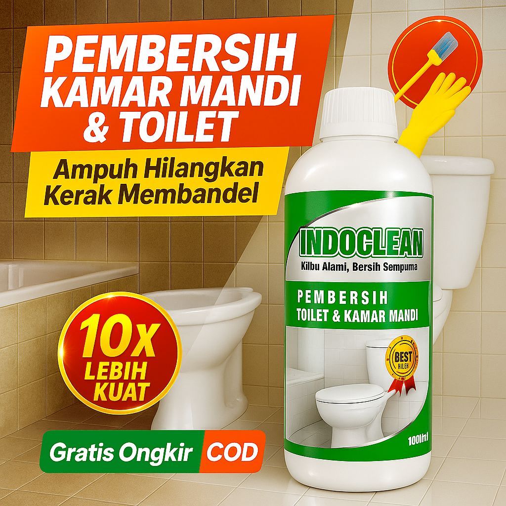 Jual Indoclean 1000ml Pembersih Kamar Mandi Dan Toilet Cairan Anti ...