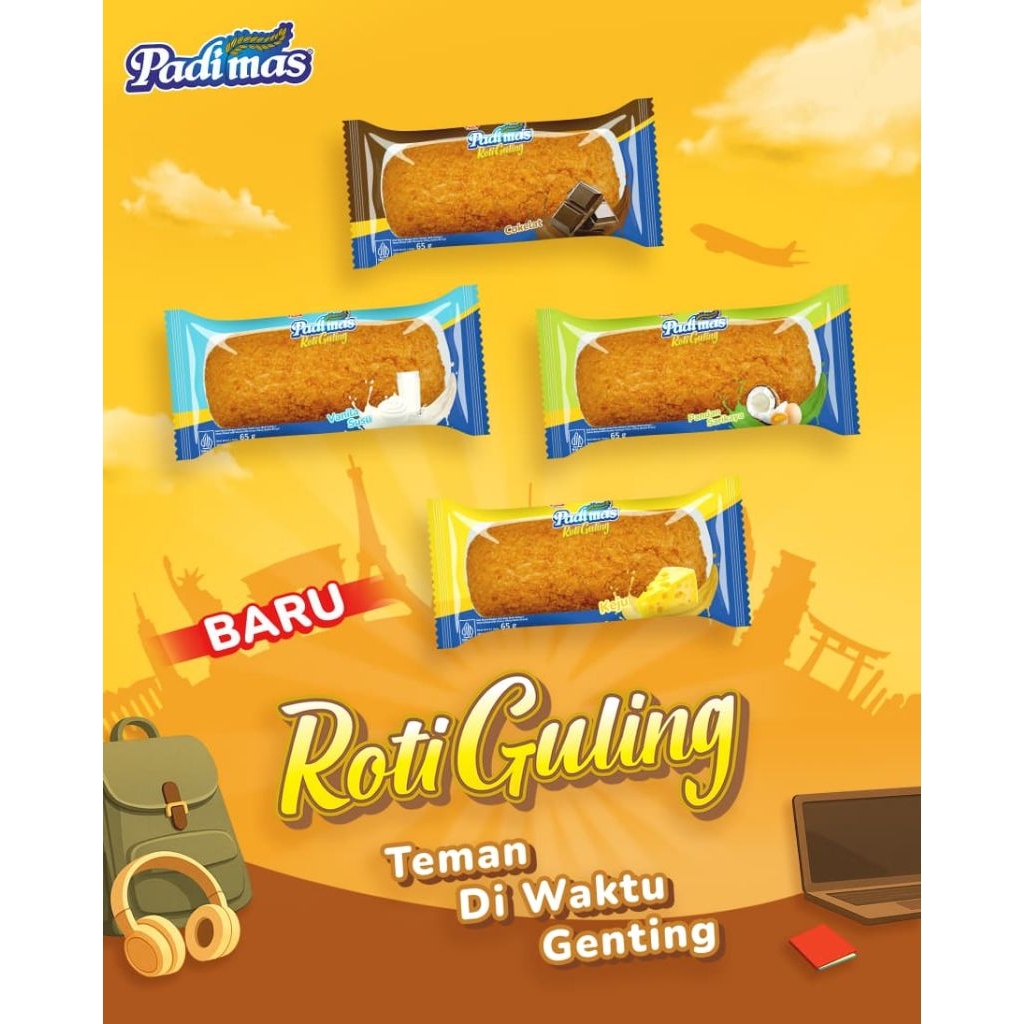 Jual (1 Dus/60 Pcs) ROTI GULING PADIMAS / ROTI PADIMAS GULING 1 KARTON ...