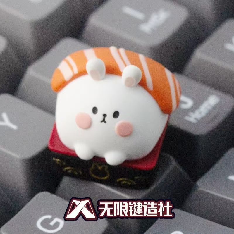 Jual Cute Sushi Rabbit Mechanical keyboard keycaps Personalization ...