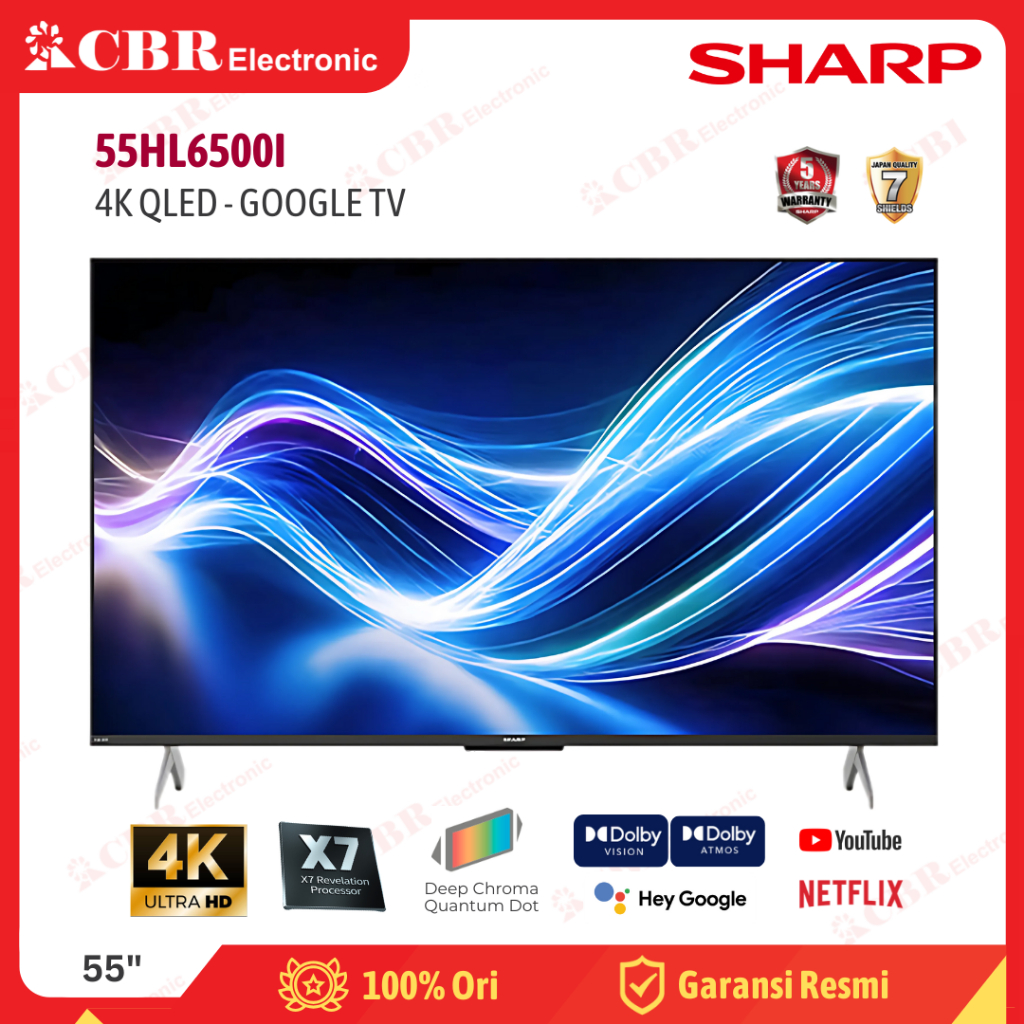 Jual TV SHARP 55 Inch LED 55HL6500I (4K QLED – Google TV) | Shopee ...