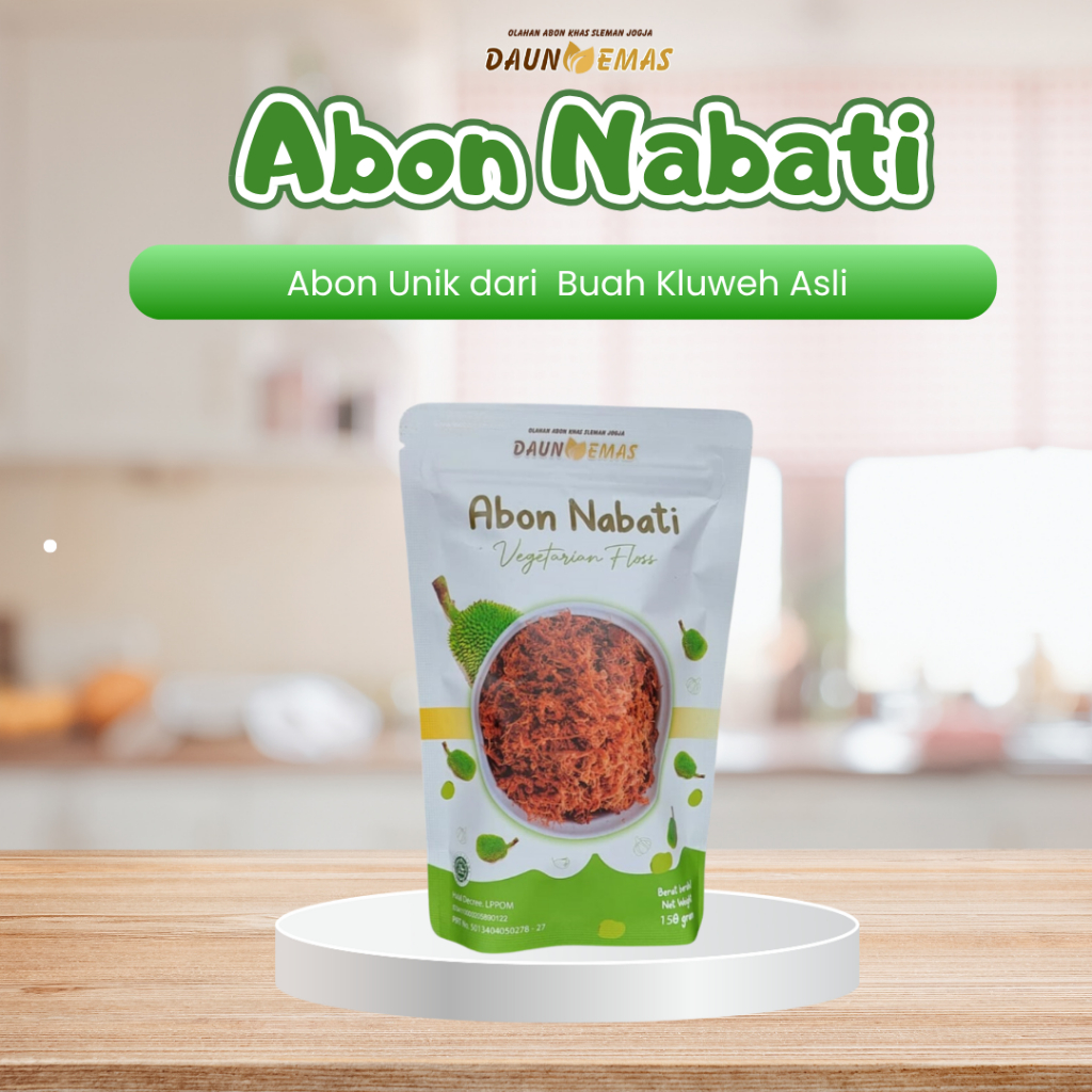 Jual Abon Nabati Bahan Buah Kluweh Sehat Alami Halal Non MSG Daun Emas ...