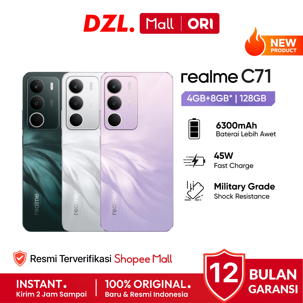 Jual DZL - HP REALME C71 8/128 6/128 4/128 NFC Original Garansi Resmi ...
