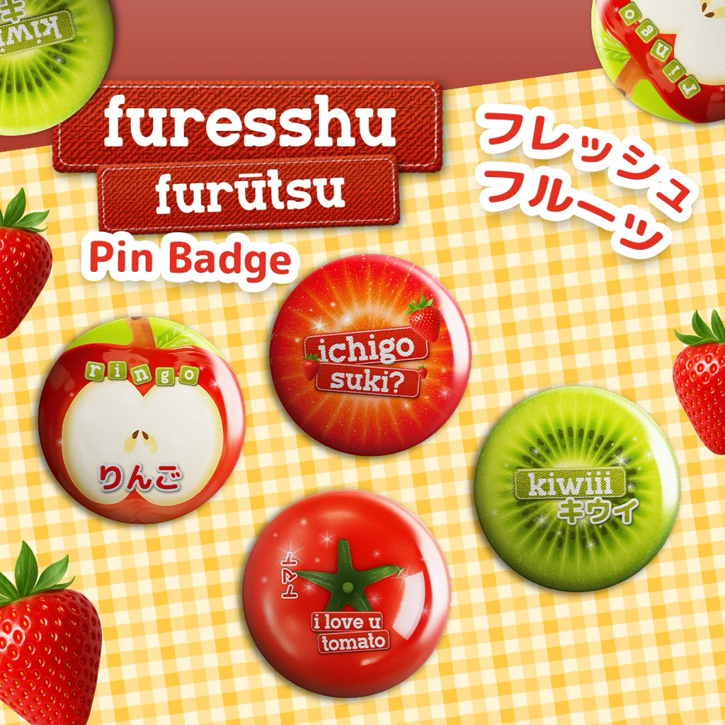 Jual mayoi finds | pin badge fruit heisei retro junimo core buah buahan ...