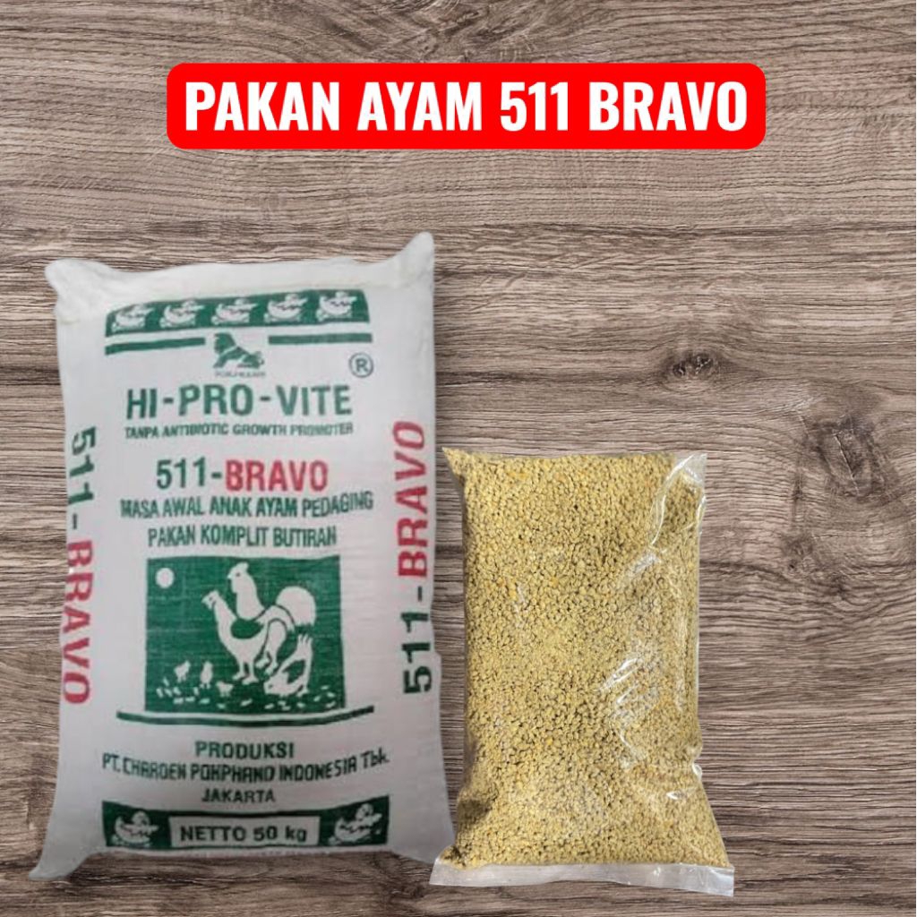 Jual 511 Bravo Crumble Pakan Ayam Pur Daging Umur 1 hari - 21 hari ...