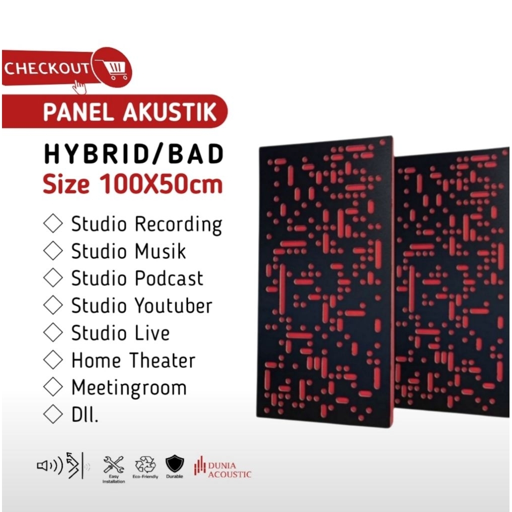 Jual Peredam Studio Panel Akustik Peredam Suara Ruangan 100x50xcm ...