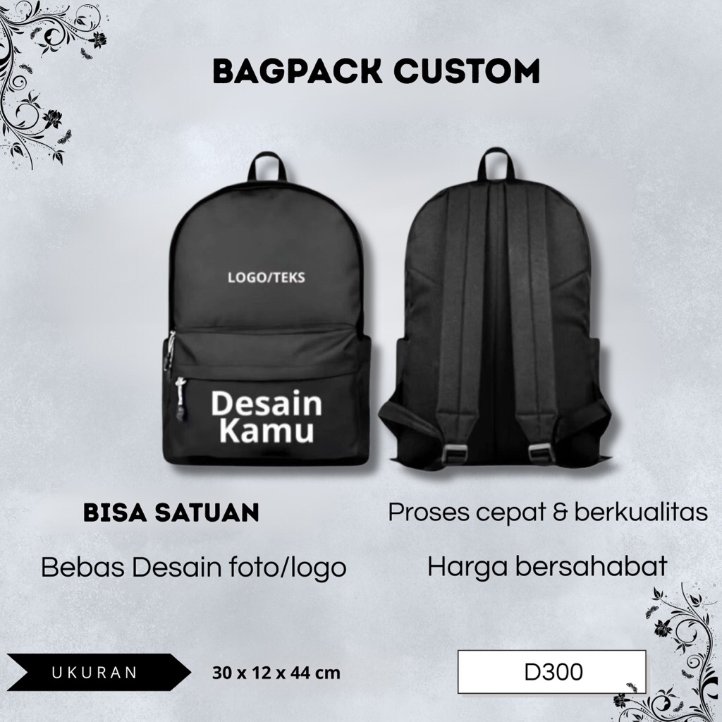 Jual TAS RANSEL BACKPACK ANAK SEKOLAH COSTUM FOTO/GAMBAR SENDIRI Ukuran ...