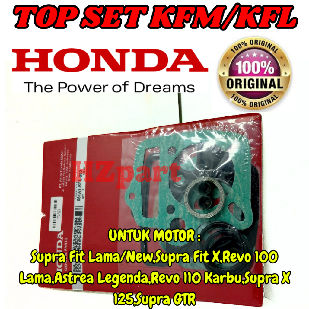 Jual ORIGINAL PAKING TOP SET KODE-KFM/KFL MOTOR Supra Fit OLD/NEW,Revo110 KARBU, Supra X 125 ORI ...