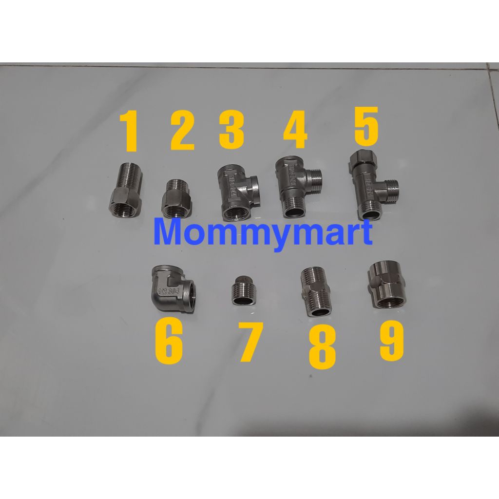 Jual Sambungan Fitting Sok Keni Tee drat dalam drat luar ukuran 1/2 ...