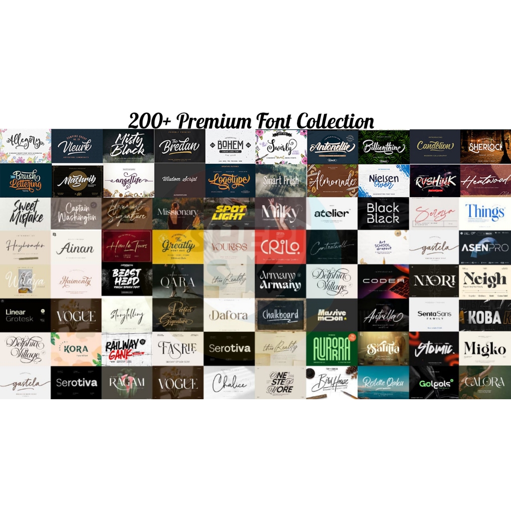 Jual 200+ Premium Font Collection format woff ttf otf | Shopee Indonesia