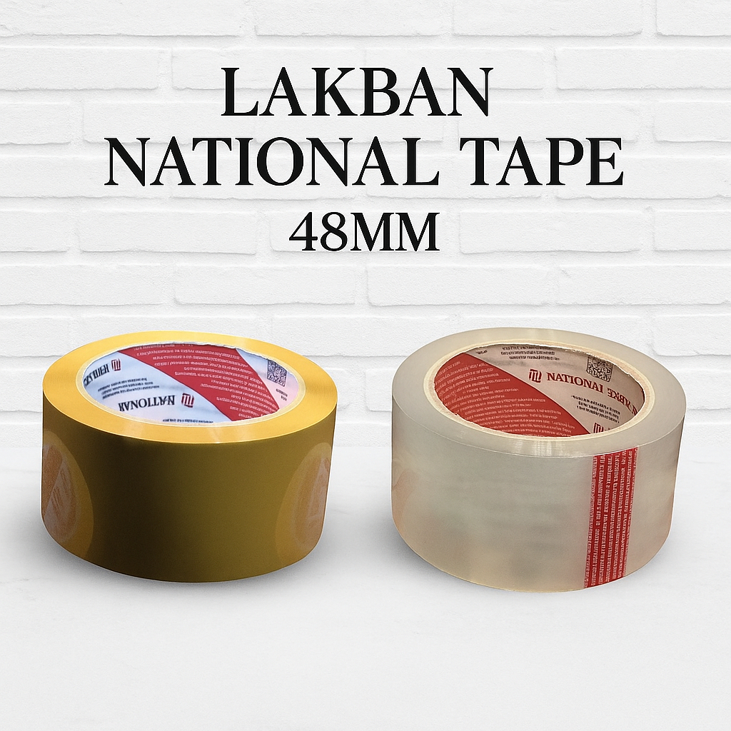 Jual LAKBAN NATIONAL TAPE 48MM ISOLASI BENING COKLAT MURAH | Shopee Indonesia