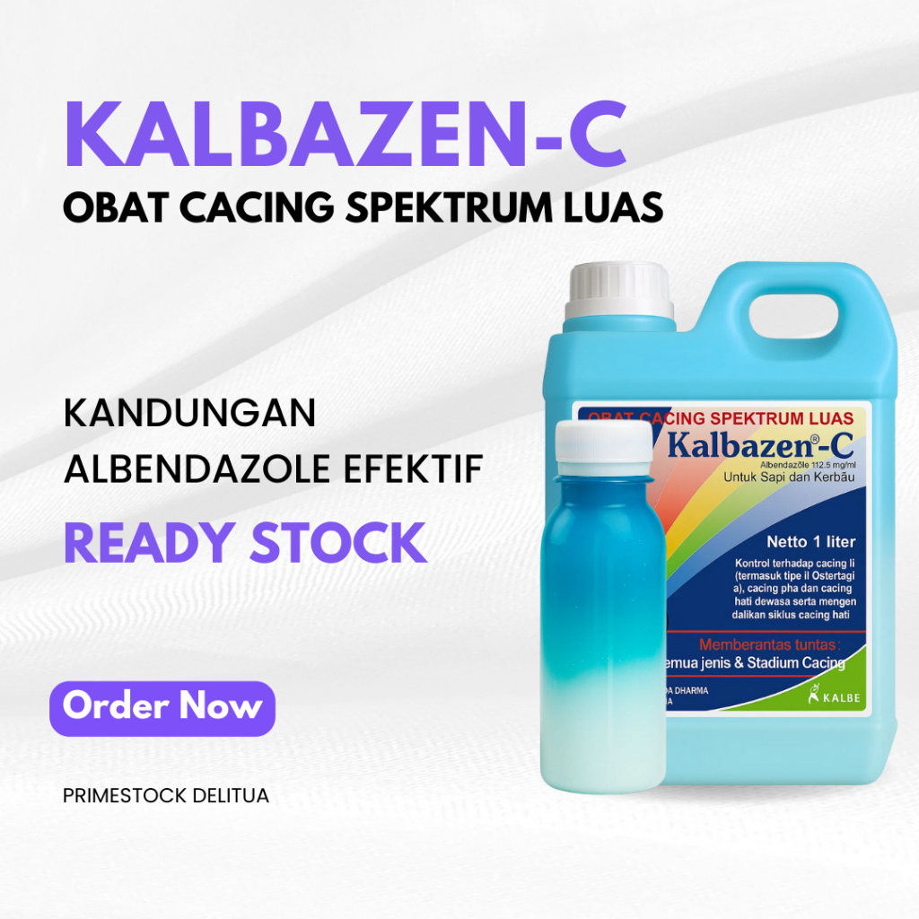 Jual Kalbazen-C Repack 50ml & 100ml – Solusi Ampuh Obat Cacing untuk ...