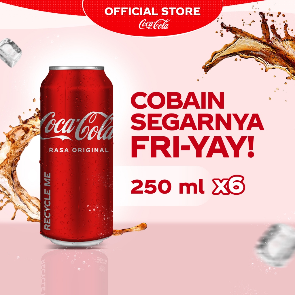 Jual Coca-Cola Original - Minuman Soda Rasa Kola - Kaleng 250ml - x6 Pcs | Shopee Indonesia