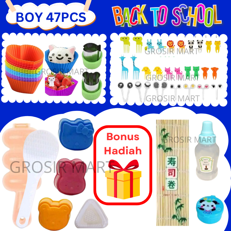 Jual Grosirmart Paket Bento Alat Bento Bekal Makan Anak TK SD Sekolah ...