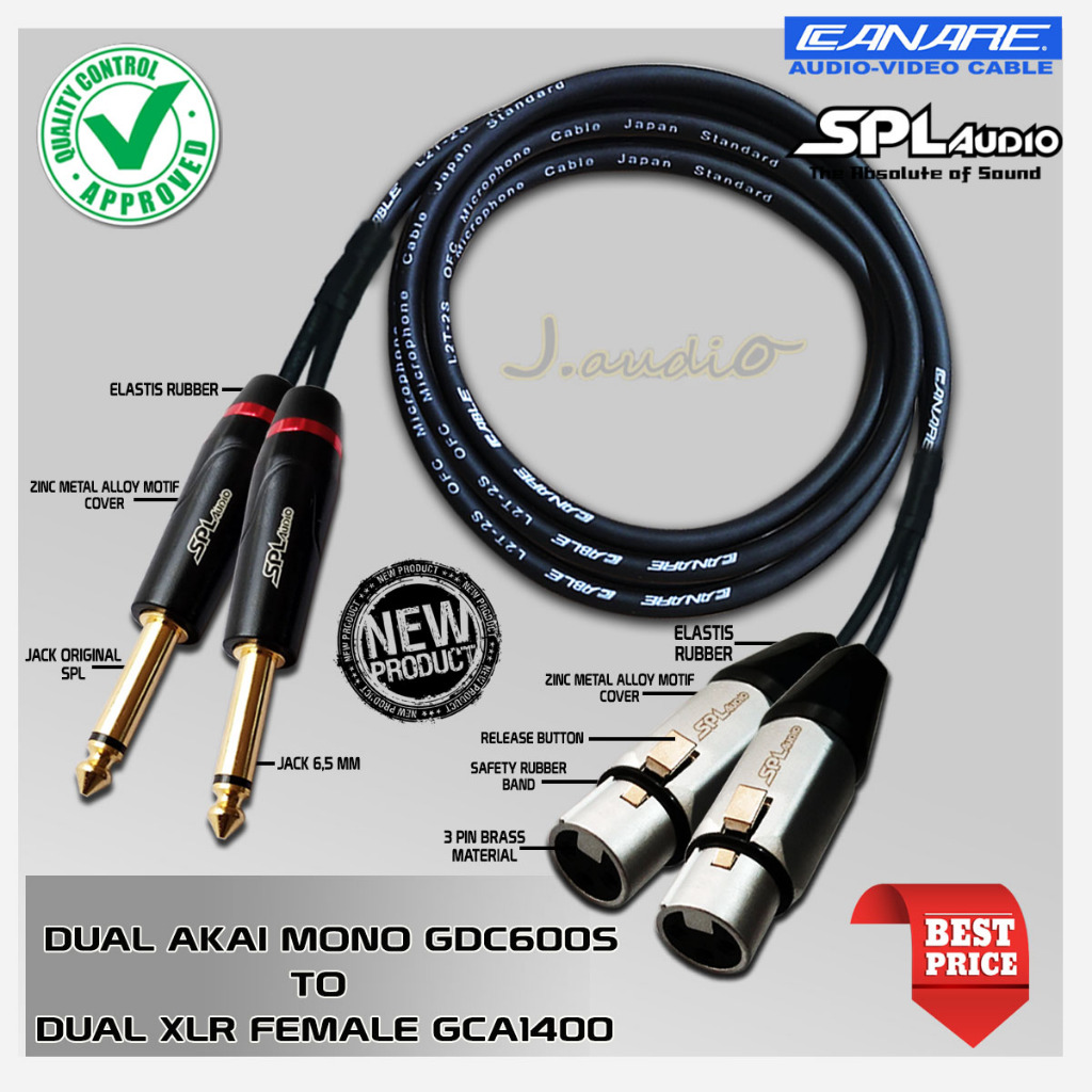 Jual JAPAN STANDARD - Kabel audio profesional terbaik 2x Akai Mono 600S ...
