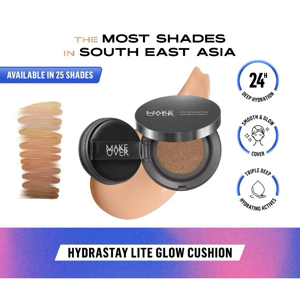 Jual MAKE OVER Hydrastay Lite Glow Cushion 15g | Shopee Indonesia