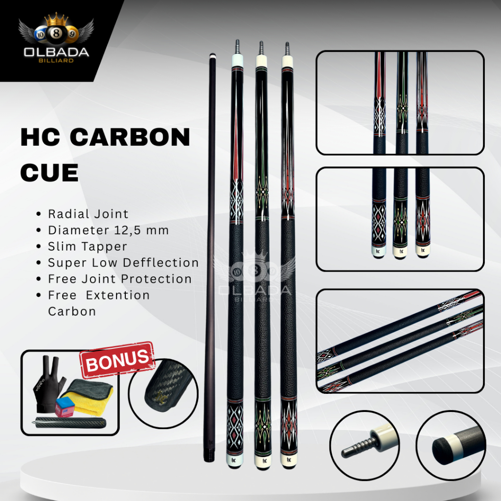 Jual HC Stick Billiard Carbon New Cue / Stick Play / Stik Billiard ...