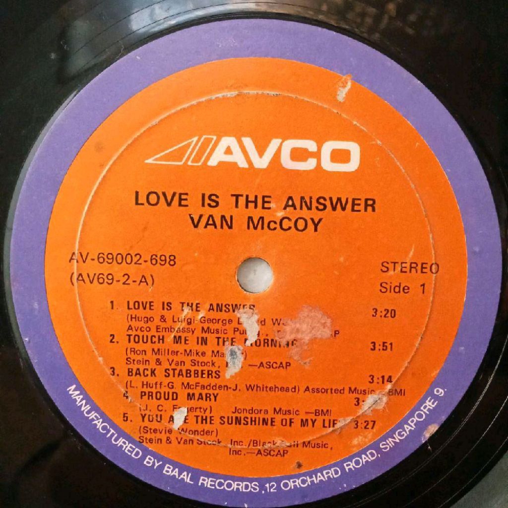 Jual Vinyl Piringan Hitam 12 inch Van McCoy - Love Is The Answer ...