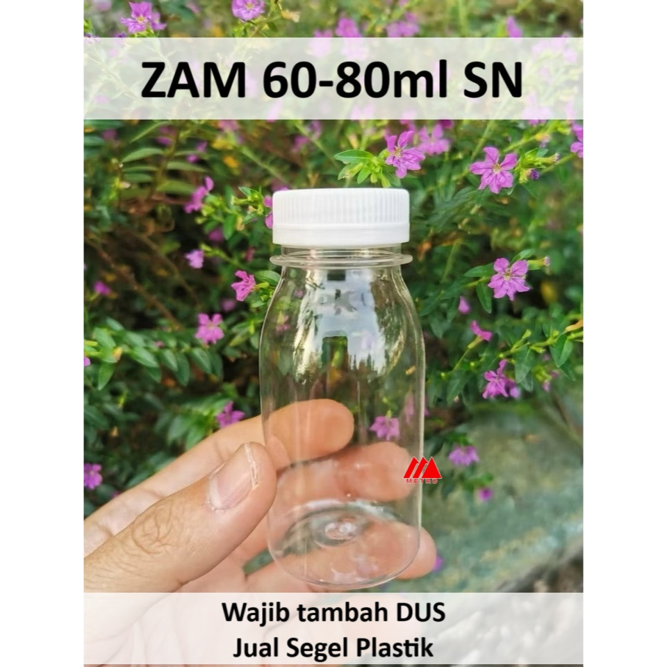 Jual SET (Botol + Tutup) - Jual Terpisah DUS - Botol Plastik 60 ml 80 ml Tebal Botol Zam Zam ...
