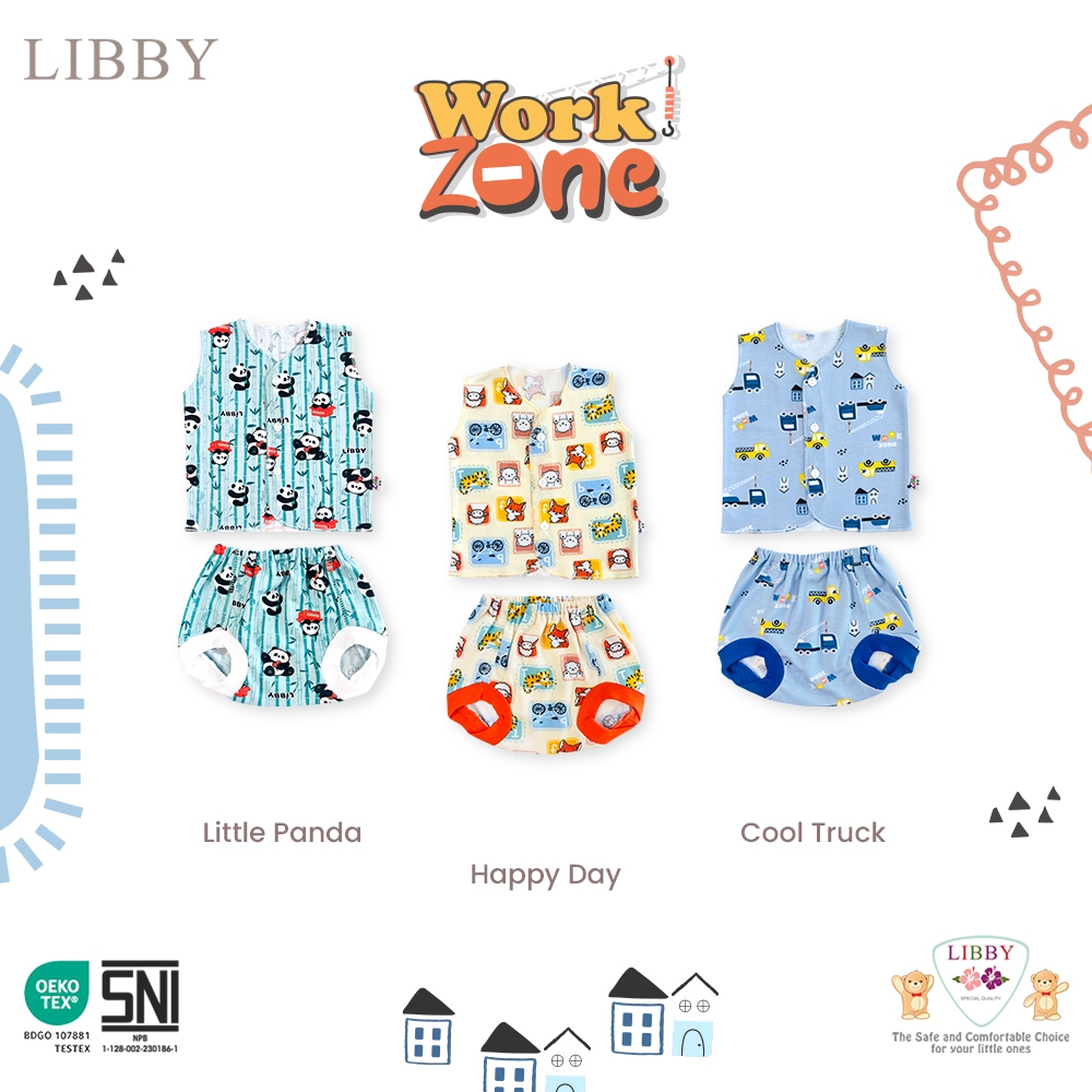 Jual Libby Baby Setelan Kutung motif FAIRY WISH / FOREST MINGLE - Libby baju bayi murah 1 stel ...