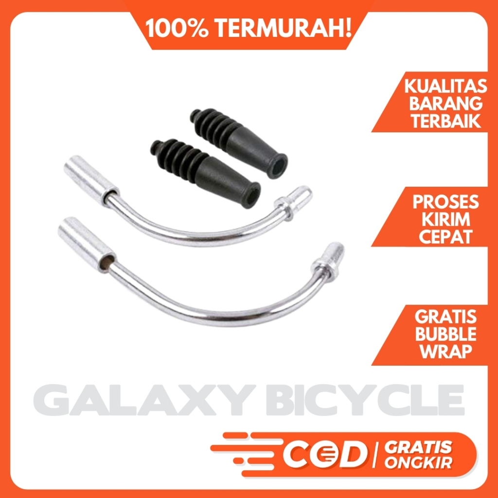 Jual 2 Pasang Karet + Pipa Rem Sepeda Noodle Vbrake Elbow Jalur Kawat V ...