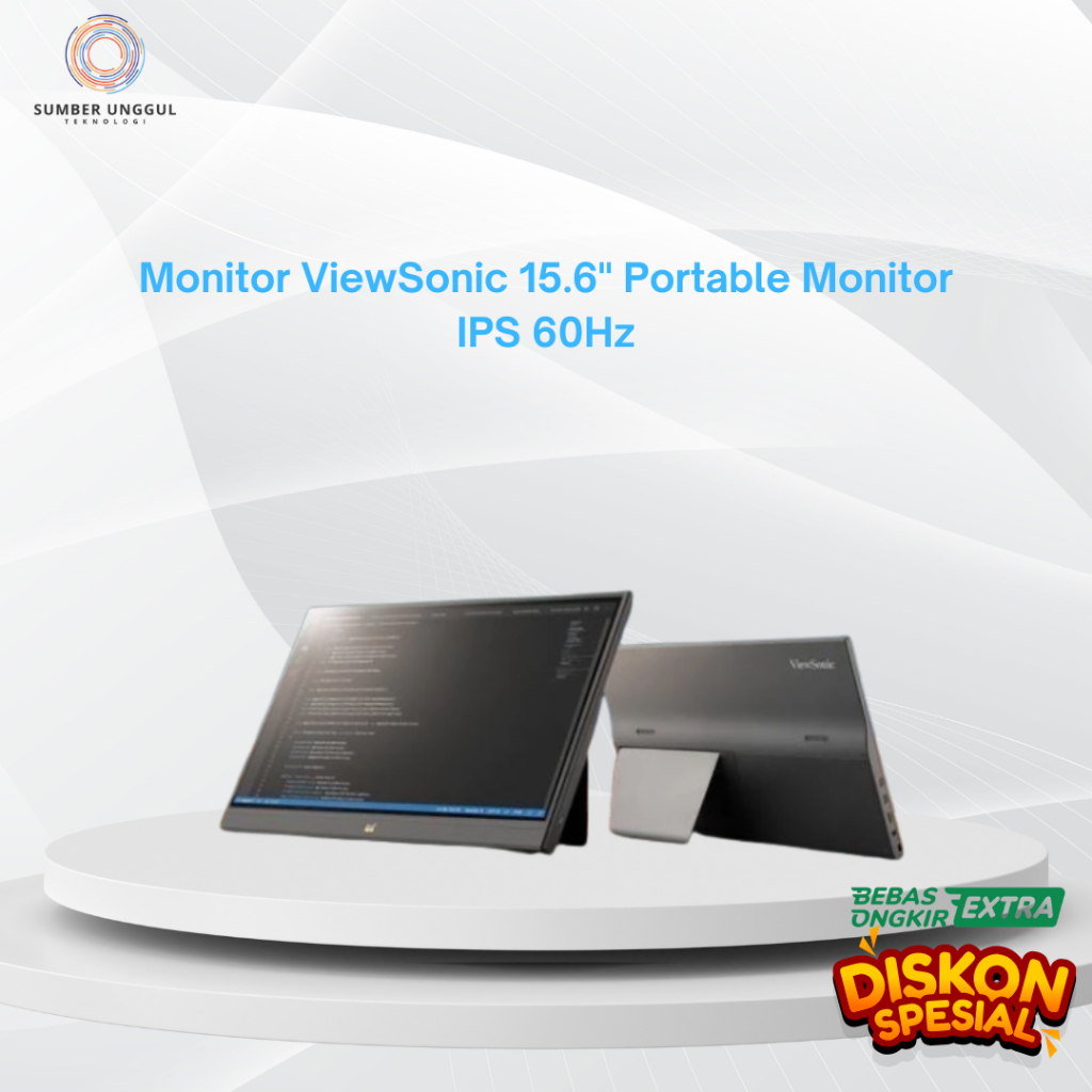Jual Monitor ViewSonic 15.6" Portable Monitor IPS 60Hz 7ms 1080p USB-C ...